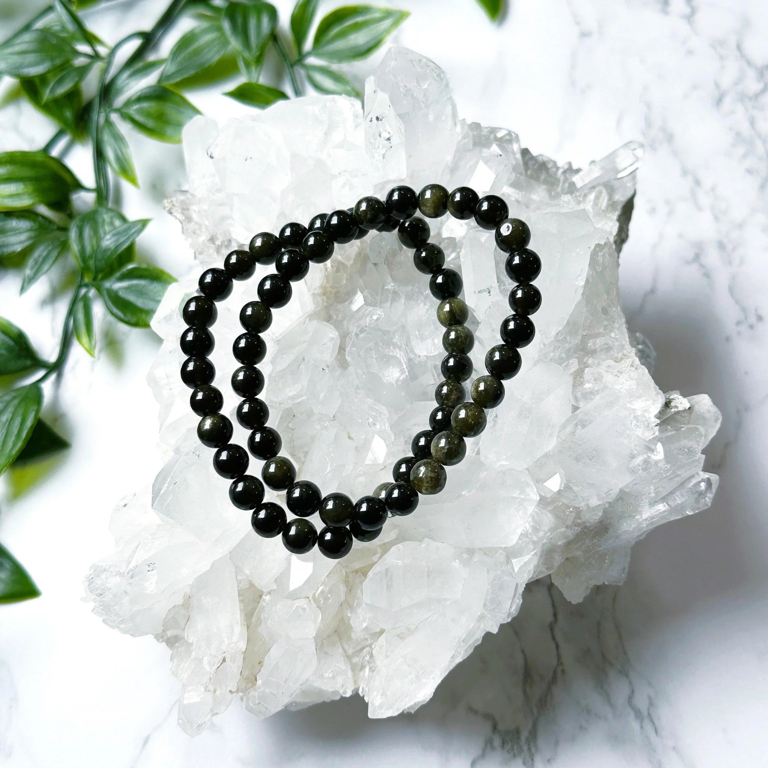 GOLD SHEEN OBSIDIAN 6mm - HANDMADE CRYSTAL BRACELET – The Mineral Maven