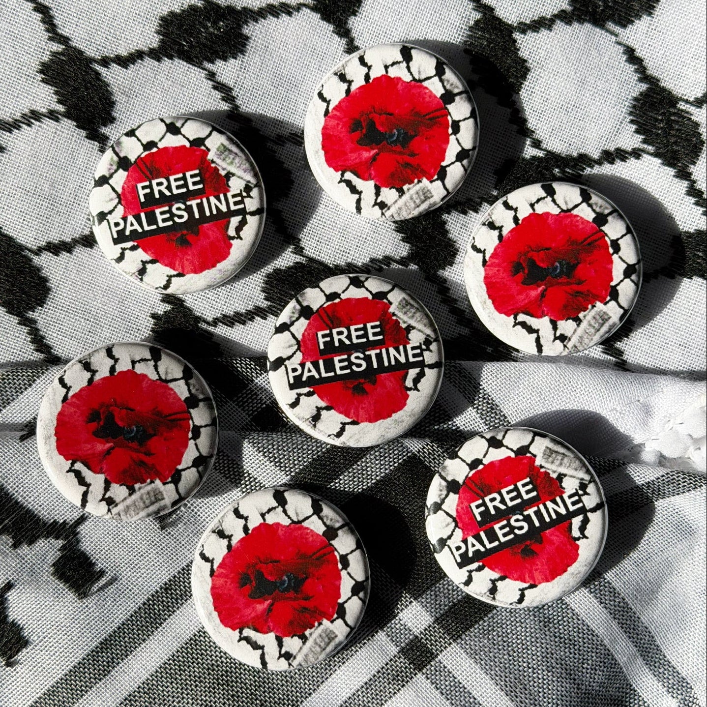 FREE PALESTINE BUTTONS (100% SALES TO A FAMILY IN GAZA) – The Mineral Maven