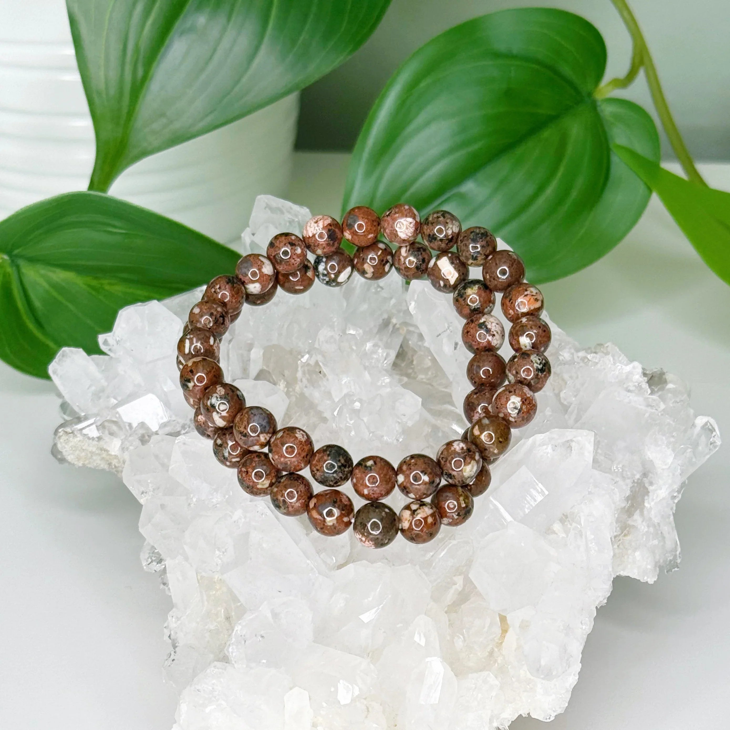 CHOCOLATE BRECCIATED JASPER 8mm - HANDMADE CRYSTAL BRACELET – The ...