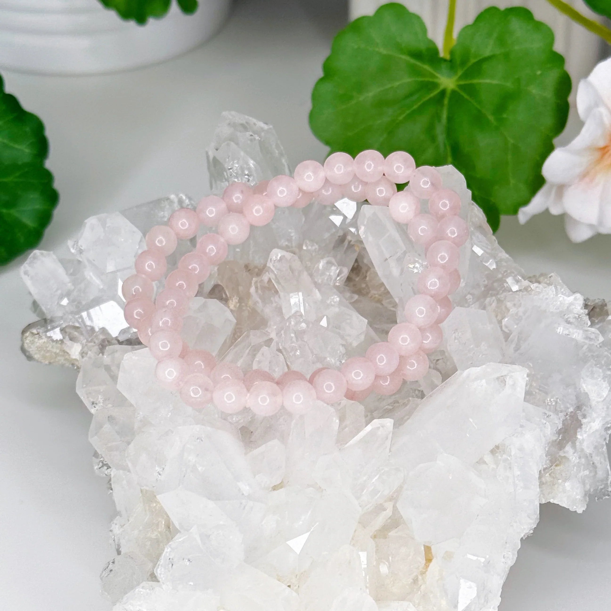 ROSE QUARTZ 6mm - HANDMADE CRYSTAL BRACELET – The Mineral Maven
